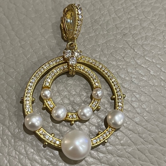 Judith Ripka | Jewelry | Judith Ripka Enhancer Pearl Cz 4k Gold Clad ...
